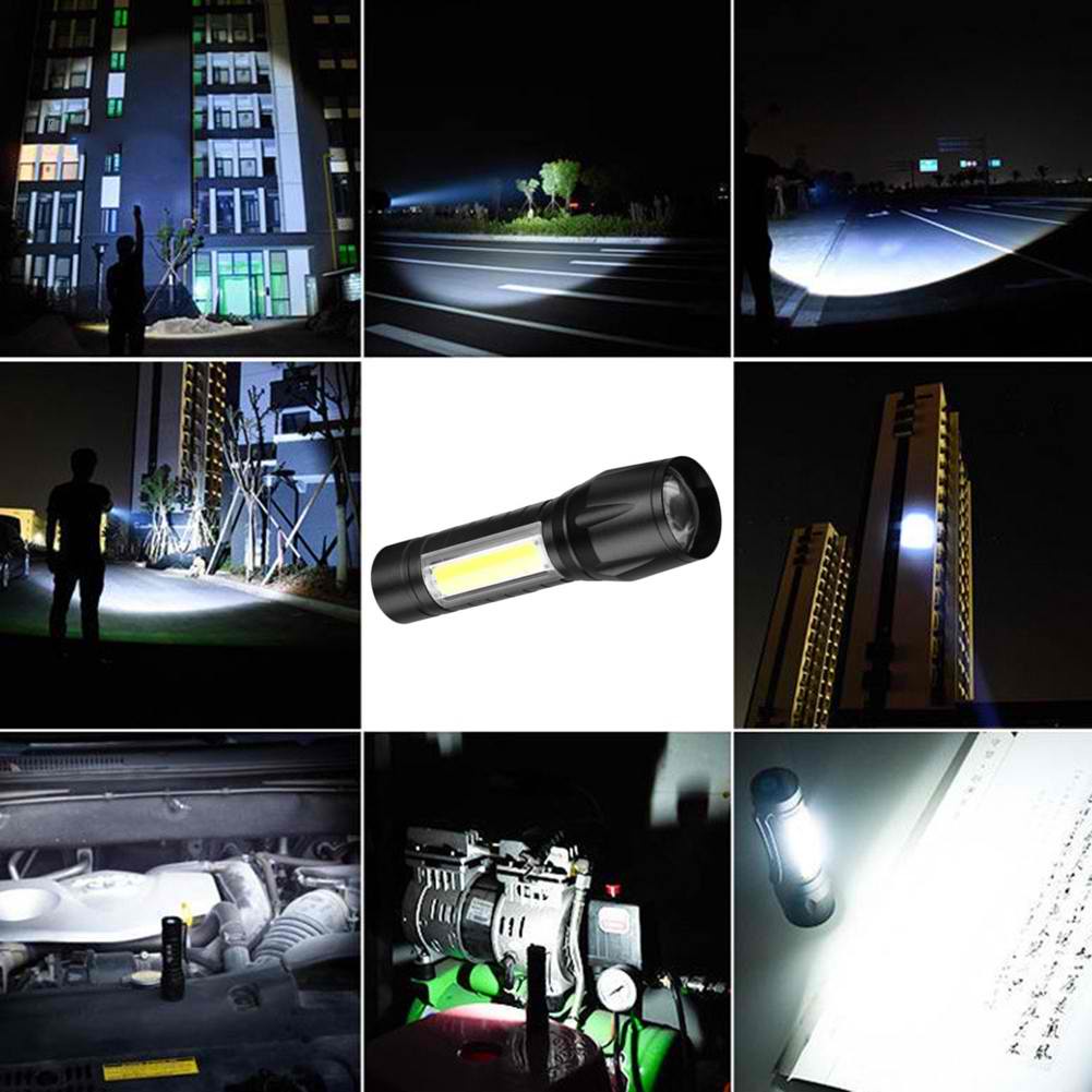 XPE+Police Cree Mini LED Built-in Battery Flashlight Rechargeable ...