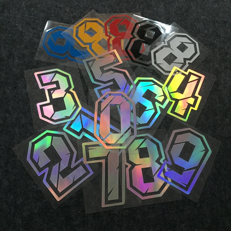Arabic Numbers Decorative Stickers Motorcycle Car Styling Decals DIY ...