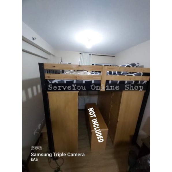 (PREORDER MESSAGE US FIRST) Loft Bed with Cabinet and Framed Table (60 ...
