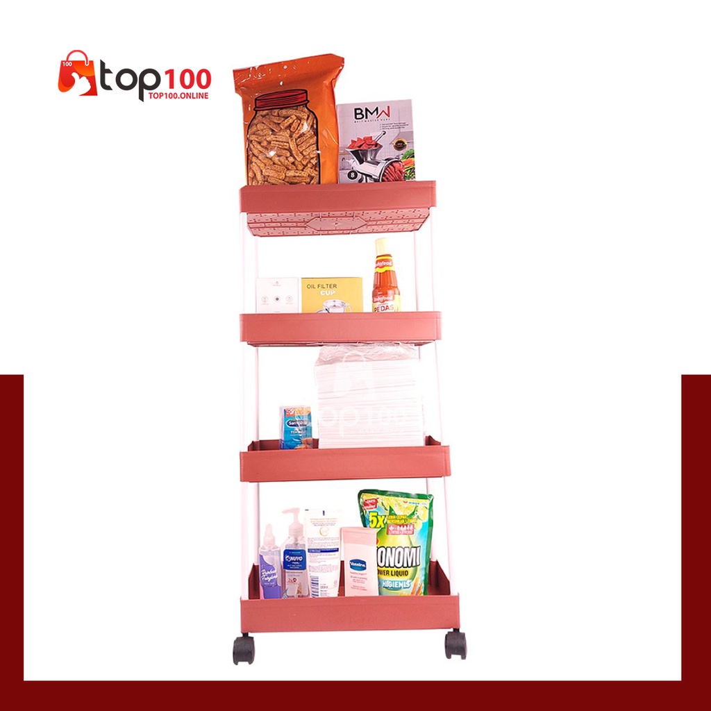Top100 - Multipurpose Stacking Shelf 4 Layer Storage Shelf Home ...