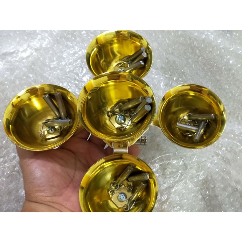 Chime Bells / Bronze, Gold & Silver Plated Metal 5 X 8 inches Diameter ...