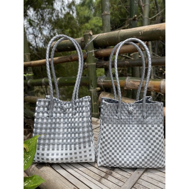 PUTIH Majid - Elegant White SILVER Jali Woven Bag | Shopee Philippines