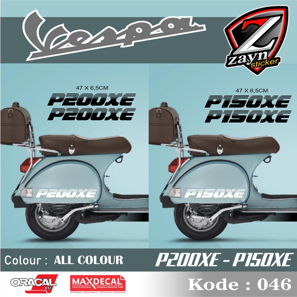 STICKER LIST CUTTING STICKER VESPA PX150XE, PX200XE 046 | Shopee ...