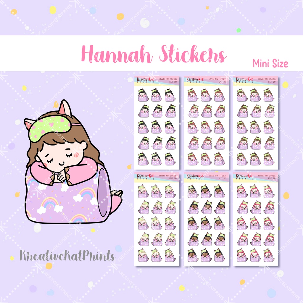 Planner Stickers - Hannah Rest Day | Day Off | Now Work Day | Holiday ...