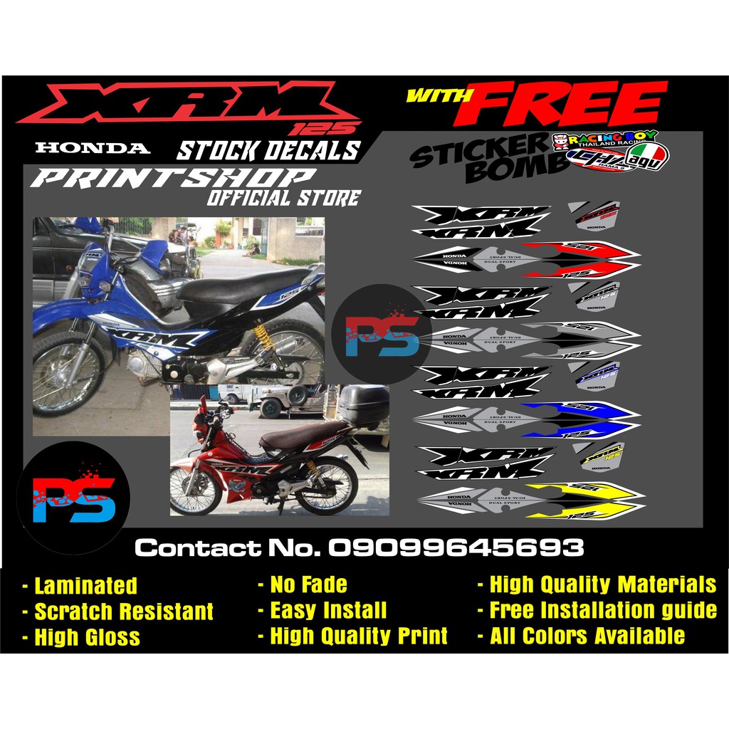 XRM 125 stock Sticker decals | Shopee Philippines