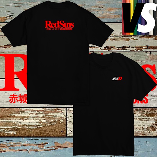 Initial D Akagi Redsuns Anime Shirt Vinyl Front And Back Print (Unisex ...