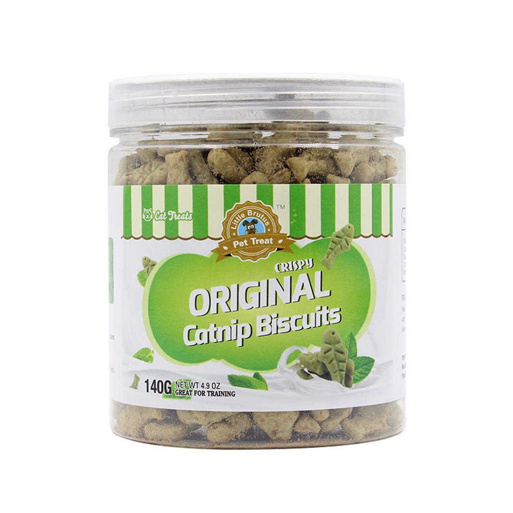 Little Brutus Original Catnip Crispy Biscuit For Cats 140G | Shopee ...