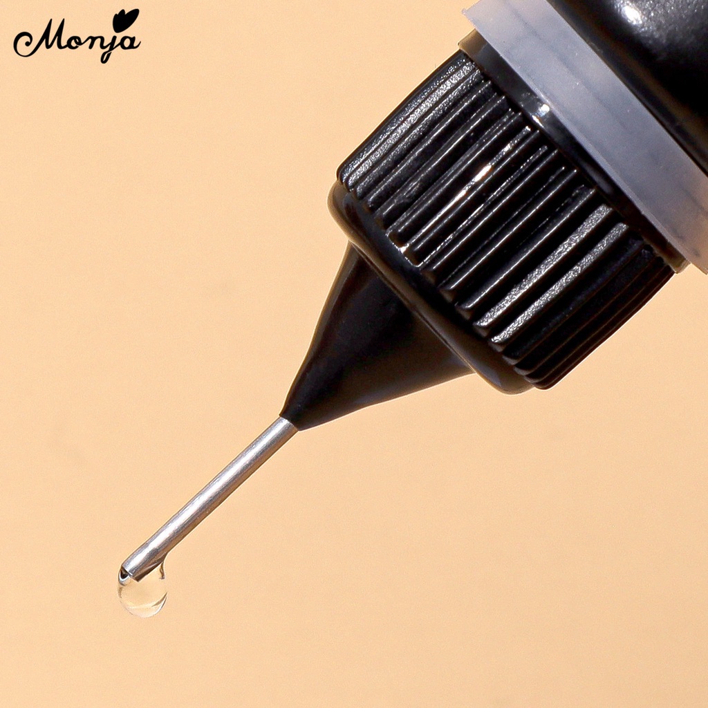 Monja Nail Rhinestone Adhesive Glue For Stick The Drill Soak Off Uv Led Art Gel Varnish 10ml ...