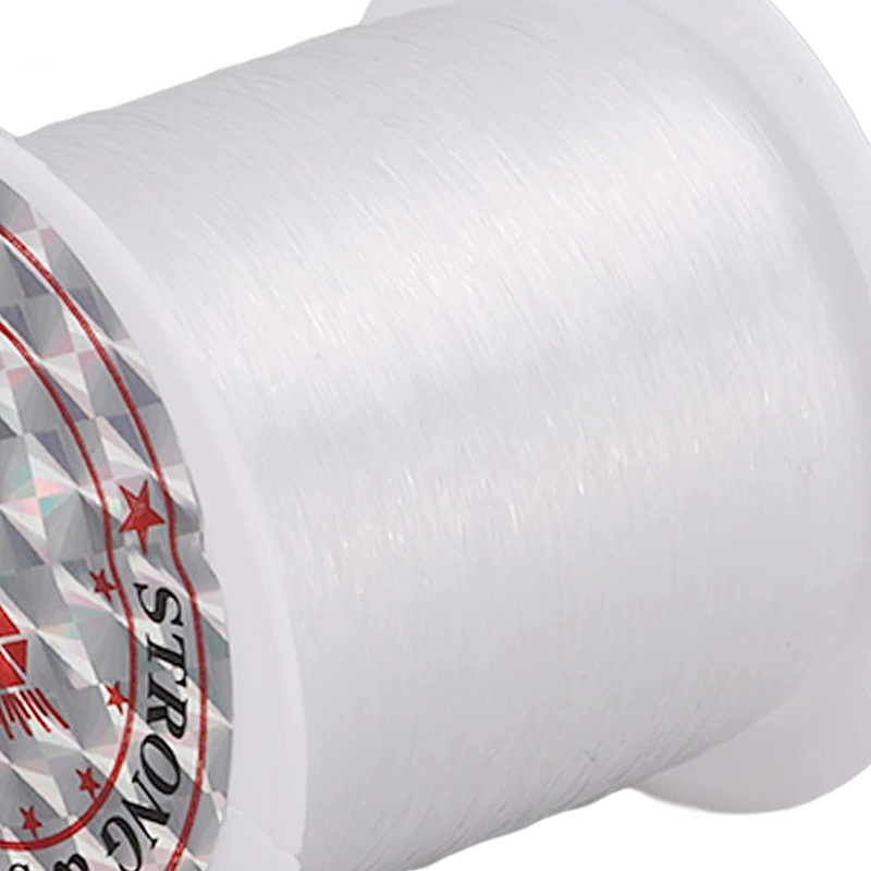 0.2-0.6mm 1Roll No Elastic Transparent Crystal Beading Cords Fish Line ...