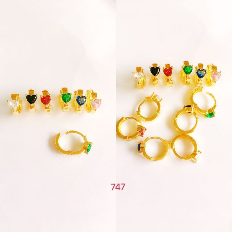 fashion jewelry 14k 4pair's 99 gold plated earrings Thailand Bangkok ...