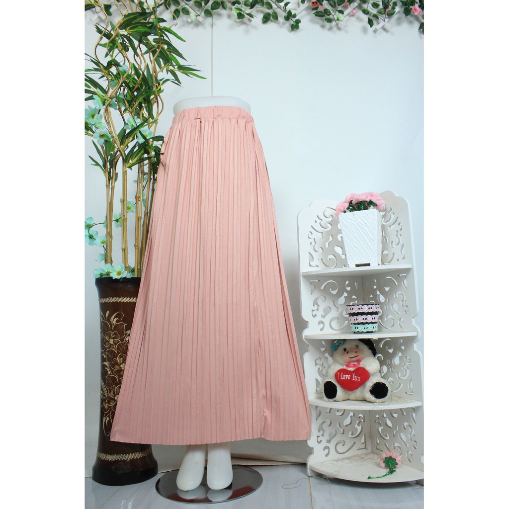 Rok Plisket Maxi Skirt Mayung Dress Long Women Wear Muslim Muslim ...
