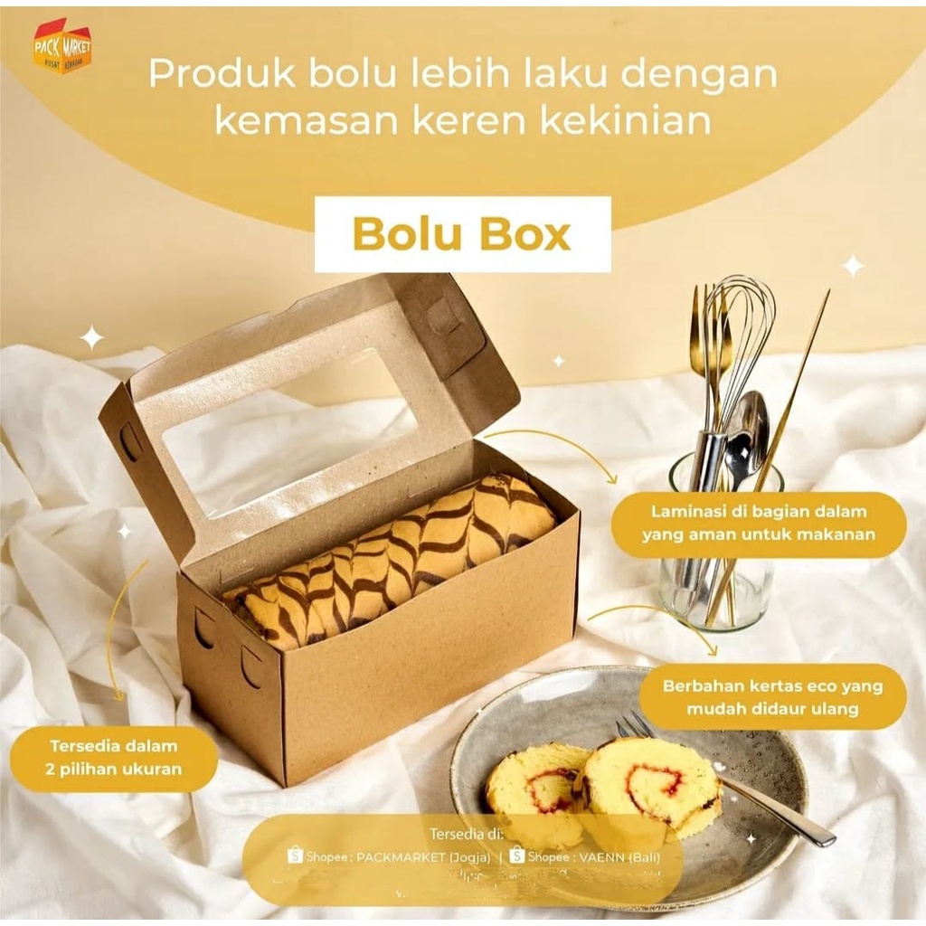 Bolu Box / Bolu Box full laminated inside (1 pack contains 20 pcs ...