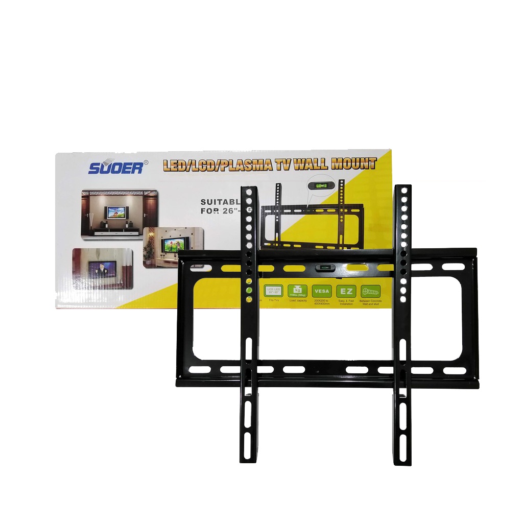 SUOER LED/LCD/Plasma TV Wall Mount 26"-55" Heavy Duty 110lbs(50kg ...
