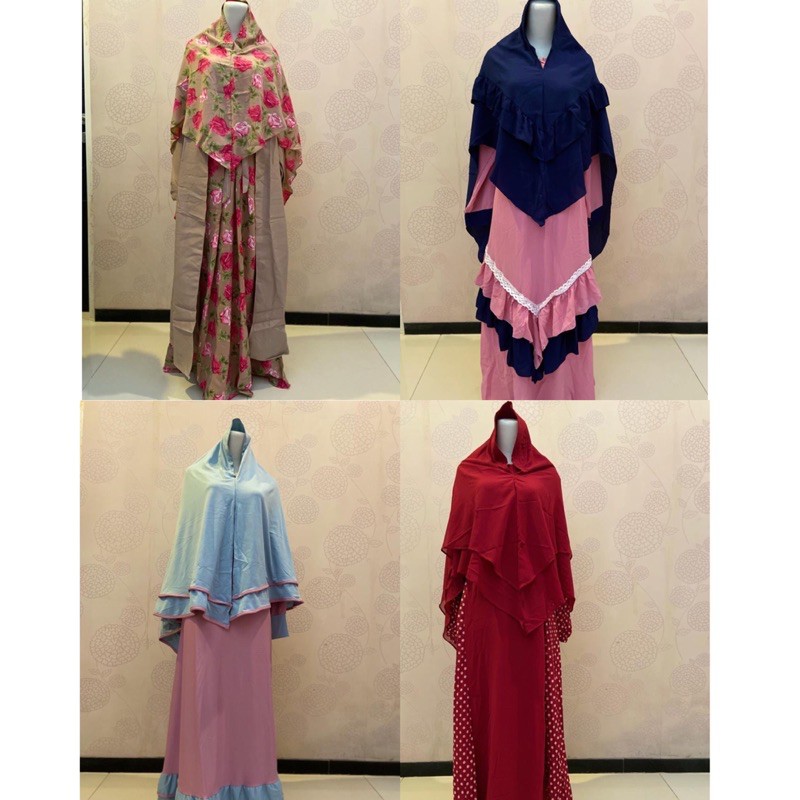 Syar 'I Set (Gamis + Khimar) | Shopee Philippines