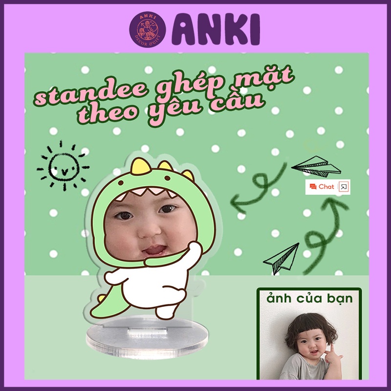 Standee chibi face transplant, cute cartoon printed on demand | Shopee ...