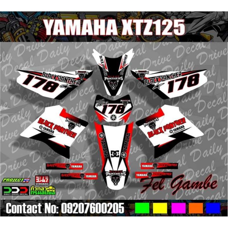 YAMAHA XTZ 125 FULL DECALS DESIGN | Shopee Philippines