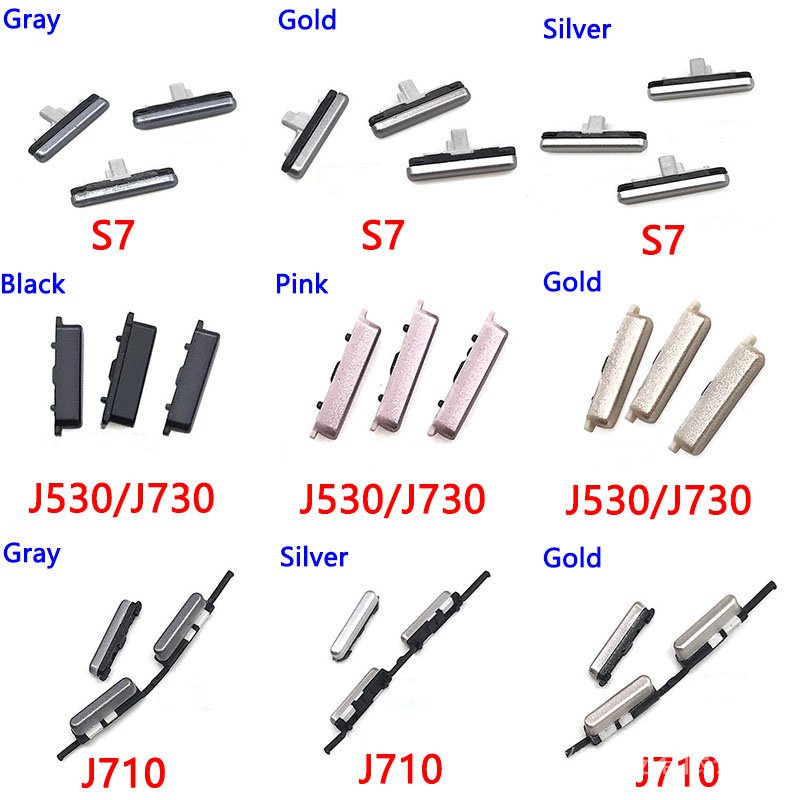Side Key Power On Off and Volume Buttons Replacement Part For Samsung S3 S7 Edge J5 J7 2016 J510 ...