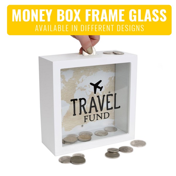 Money / Coin Box Frame Glass Funds | Shopee Philippines