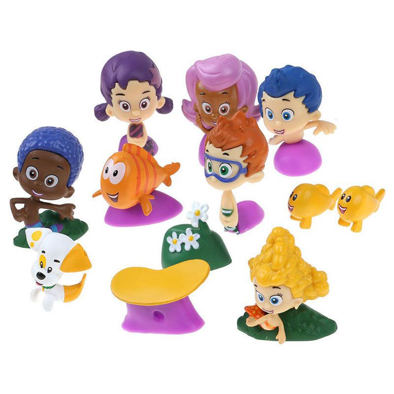 【Ready stock】12pcs Figure Bubble Guppies Toy Cake Topper GIL Molly ...