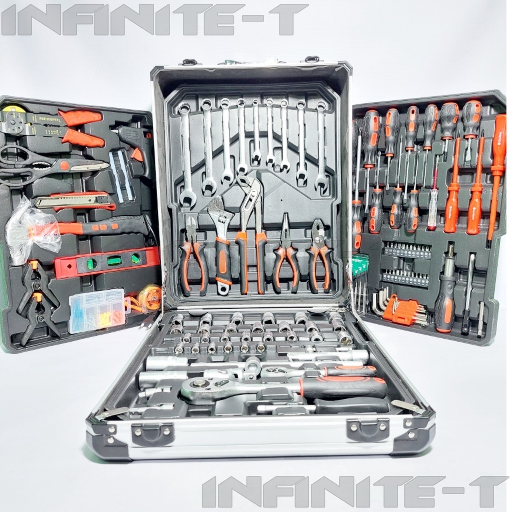 Infinite-T 187 Pcs. Mechanic Tool Kit / Tool Set Aluminum Case Trolley ...