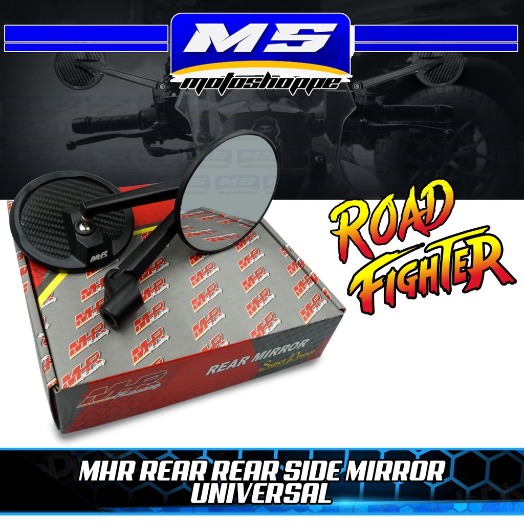 MHR REAR SIDE MIRROR UNIVERSAL "ROAD FIGHTER" - MOTOSHOPPE MOTORCYCLE ...