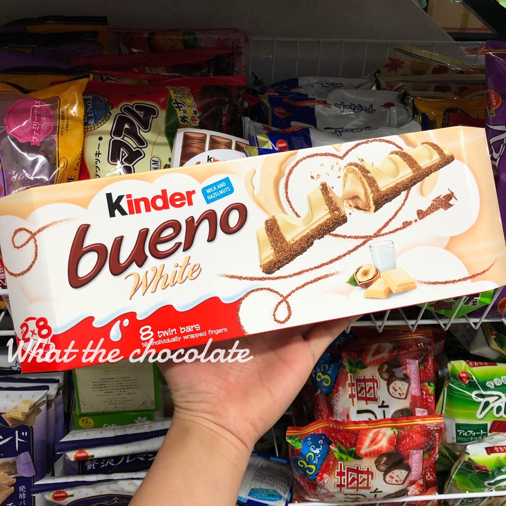 Kinder bueno 8 twin bars White Chocolate Flavour (Box Of 16 Long bars)EXP.12/8/2025 | Shopee ...