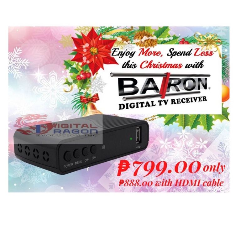 Original and Authentic Baron Digital TV Receiver with 1M HDMI cable ...