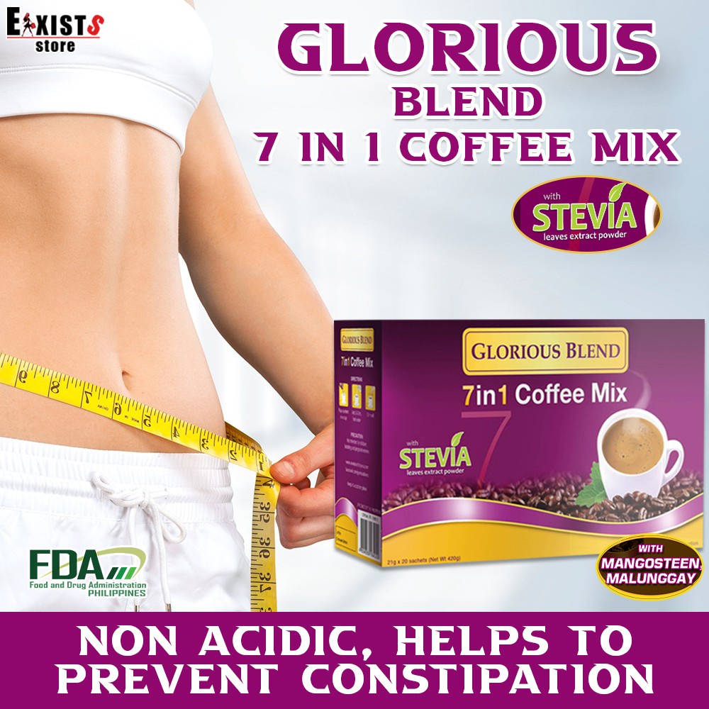 Beverages Glorious Blend 7 in 1 Coffee Mix with Stevia extract power ...