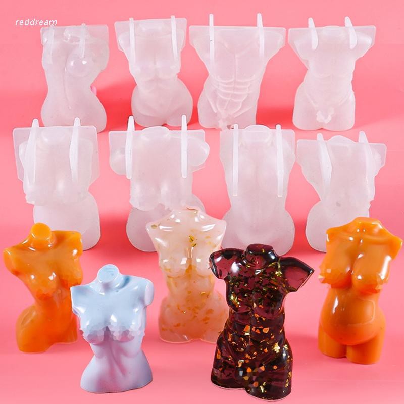 Art Body Candle Epoxy Resin Mold Human Plaster Wax Silicone Mould ...