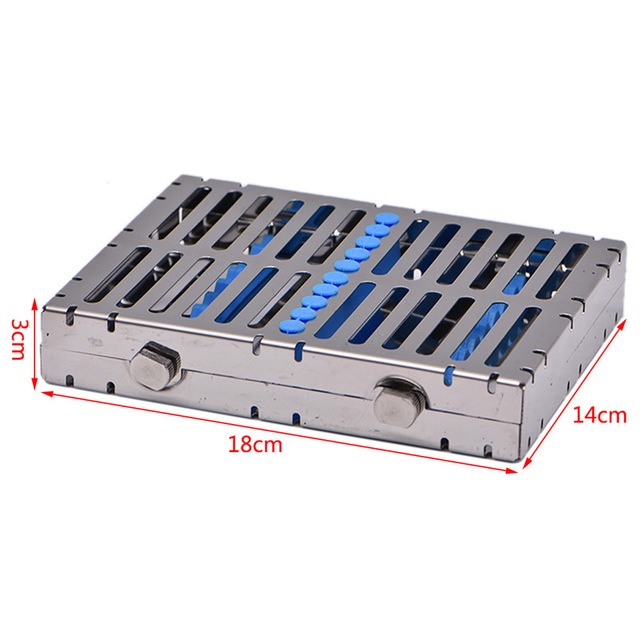 Dental Instrument Sterilization Box Stainless Steel Rack Surgical Autoclavable Dental Cassette ...
