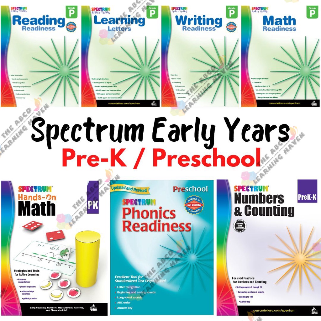 Spectrum Early Years Workbook Learn With Me (PreKinder / Preschool) | Shopee Philippines