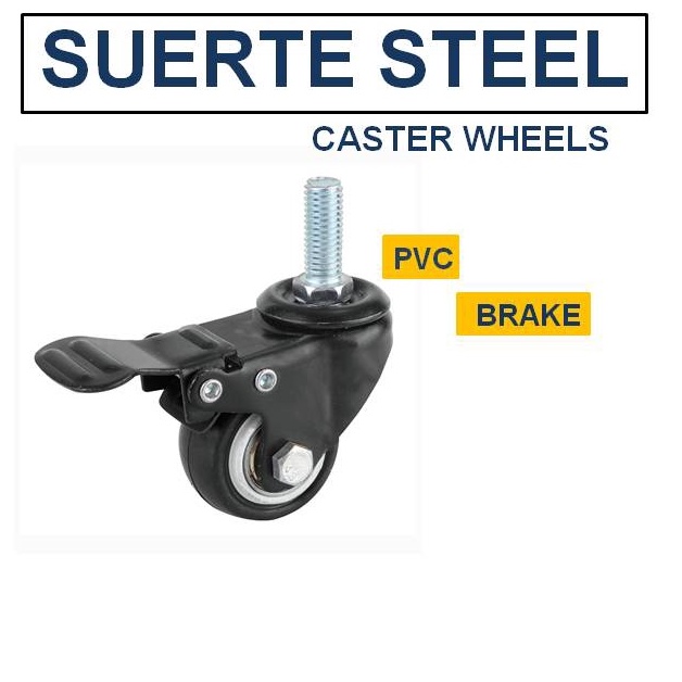 2 Inches PVC Light Duty 50kg Load Capacity Caster Wheel Treaded Size ...