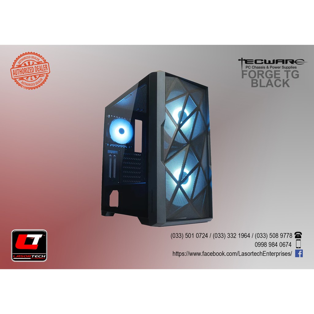 Tecware FORGE TG ATX Gaming Case |Black | Shopee Philippines