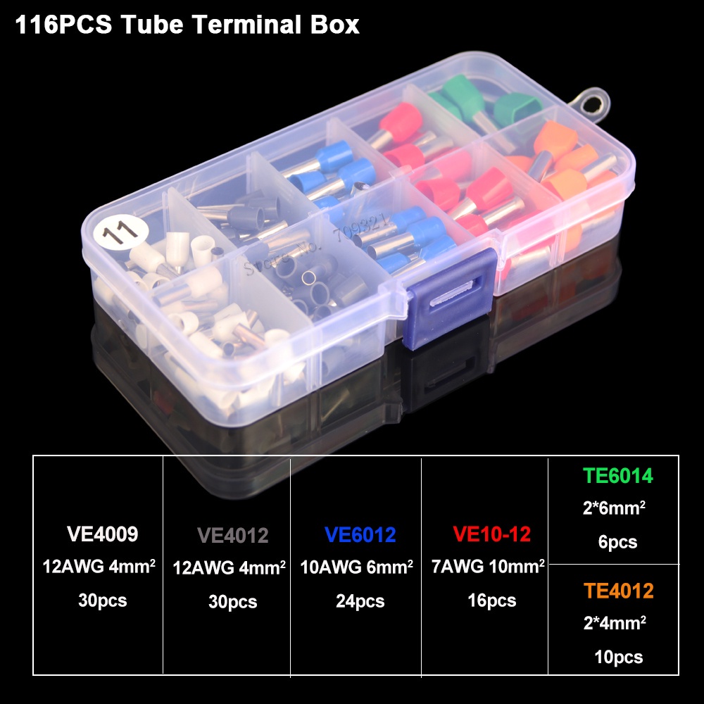 Tube Ferrule Terminal Box-packed Electrical Tubular Terminal Insulated ...