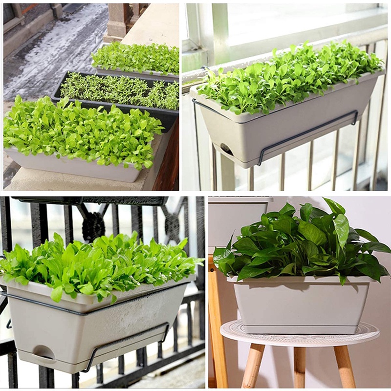 Planting vegetable pots long strip flower pots home balcony planting ...