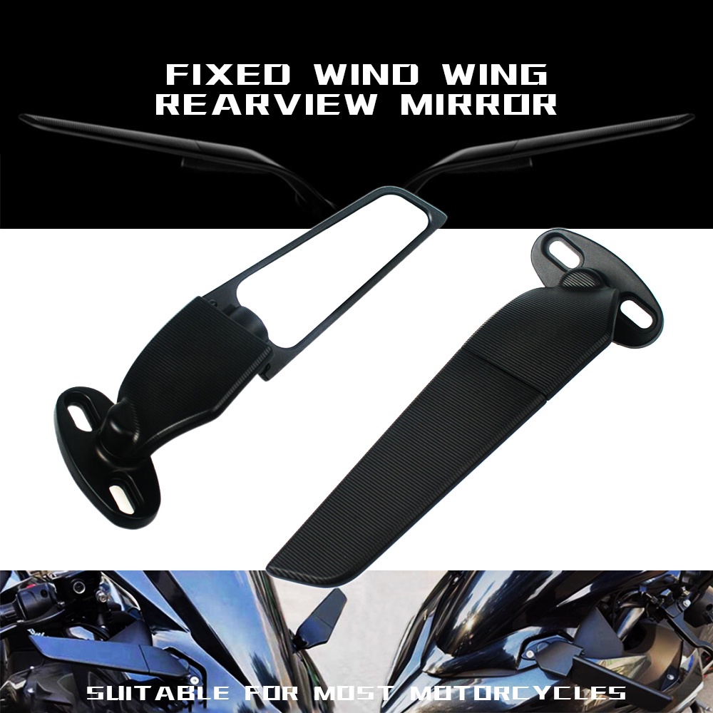 Motorcycle Mirrors Modified Wind Wing Adjustable Rotating Rearview ...
