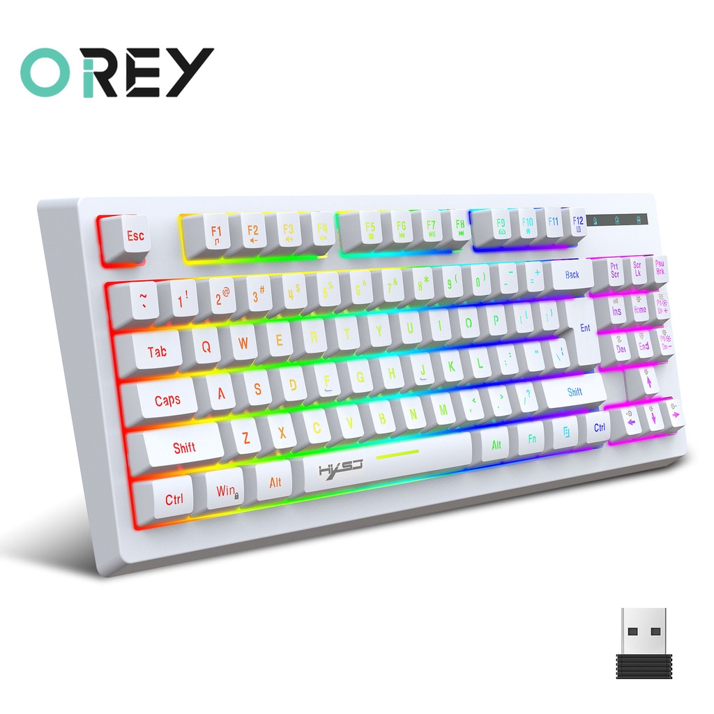 LED Gaming Keyboard Wireless Bluetooth Mechanical Keyboard 2.4 G RGB ...