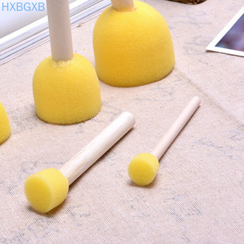【HXBG】 5pcs Assorted Round Paint Foam Sponge Brush Set Painting Tools ...