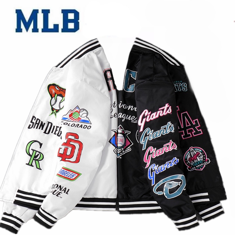 MLB100% Original Men's and Women's Same Jacket Letter Multi-Logo ...