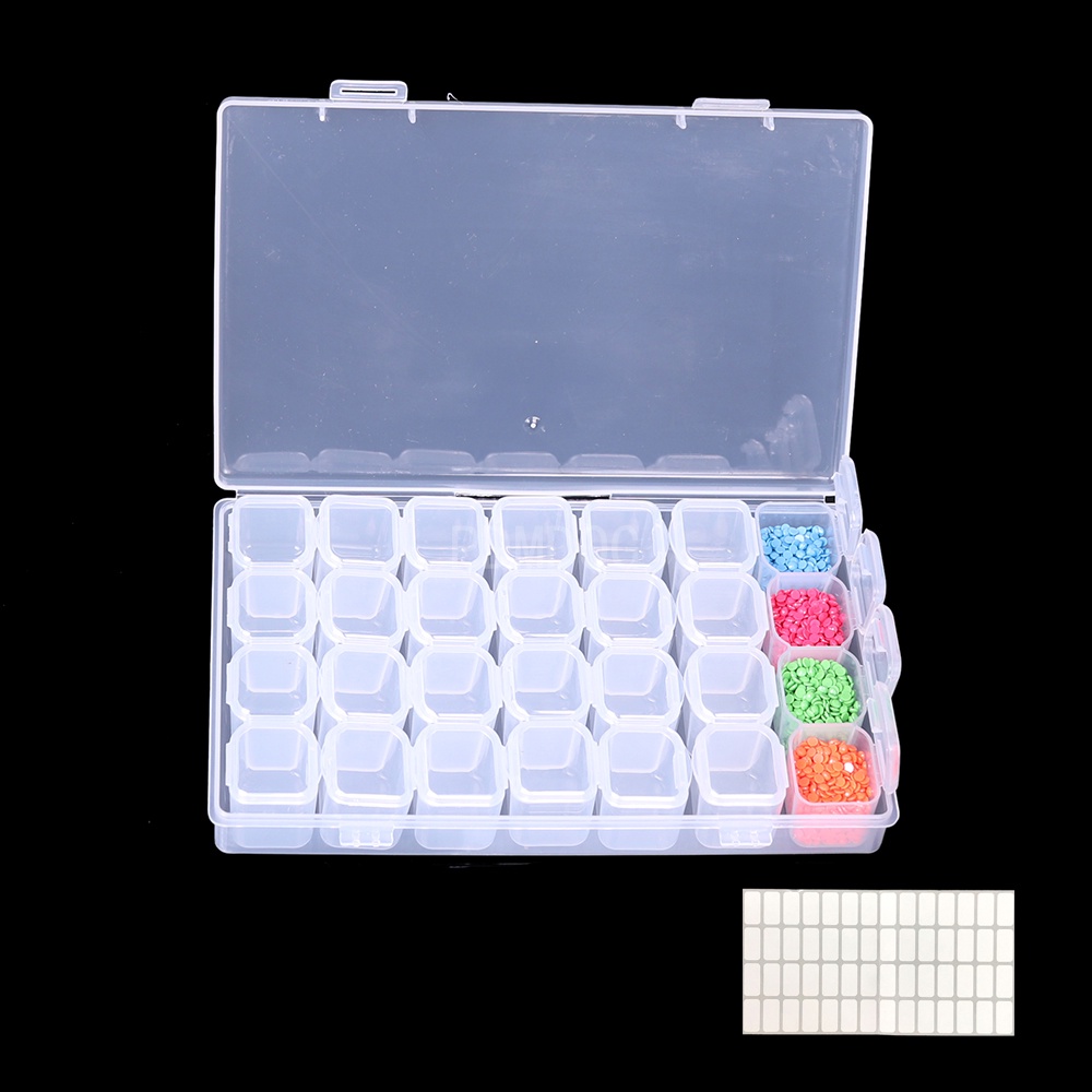 60 Grids Diamond Painting Boxes, Acrylic Organizer, Diamond Embroidery ...
