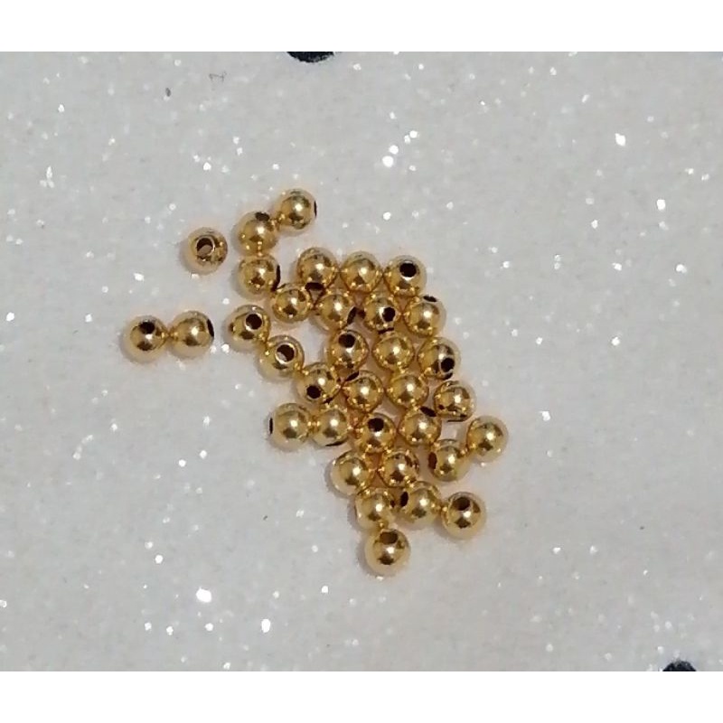 10k gold filled 3mm balls for jewelry making 5pcs, 10pcs per pack ...