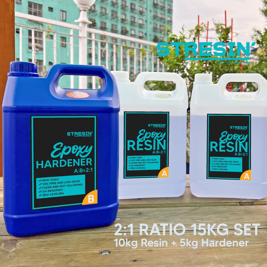 15kgs Deep Pouring/Casting Epoxy Resin + Hardener Set (2:1 Ratio ...