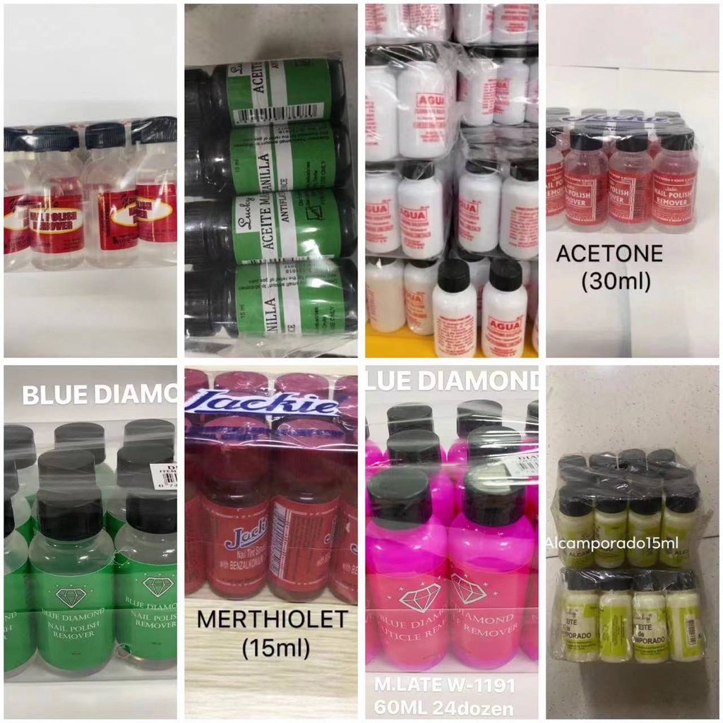 ACETONE YOUNGS & JACKIE BRAND NAIL POLISH , MANZANILLA ,CUTICLE , AGUA ...