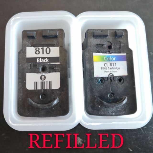 REFILLED refill 810 811 INK CARTRIDGES PG-810 & CL-811 PG810 CL811 ...