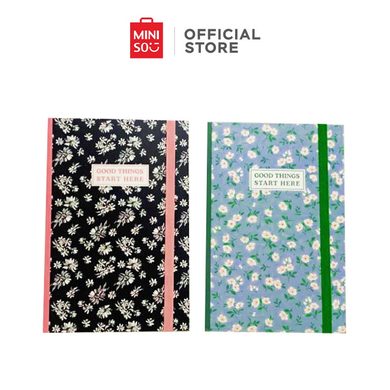 MINISO A6 Hardcover Book with Pocket 96 Sheets 2 Assorted Designs ...