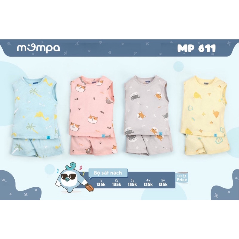 MOMPA Mompa brand patterned shoulder tank top outfit for babies ...