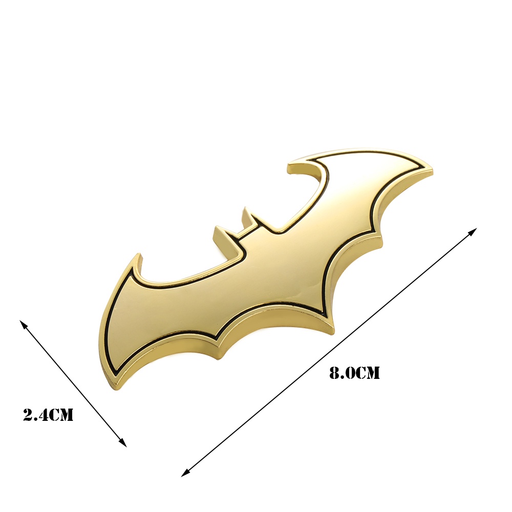 1PC 3D Bat Shape Car Stickers Cool Metal Car Logo Emblem Sticker Decal ...