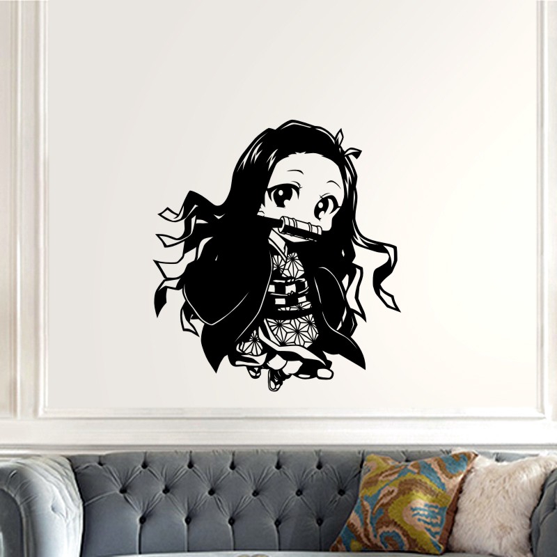 Demon Slayer Wall Decal Kamado Nezuko Vinyl Wall Stickers Decal Decor ...