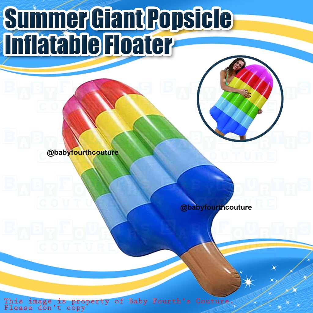 COD Giant Popsicle Inflatable Pool Bed Floater Swimming Board Air Bed ...