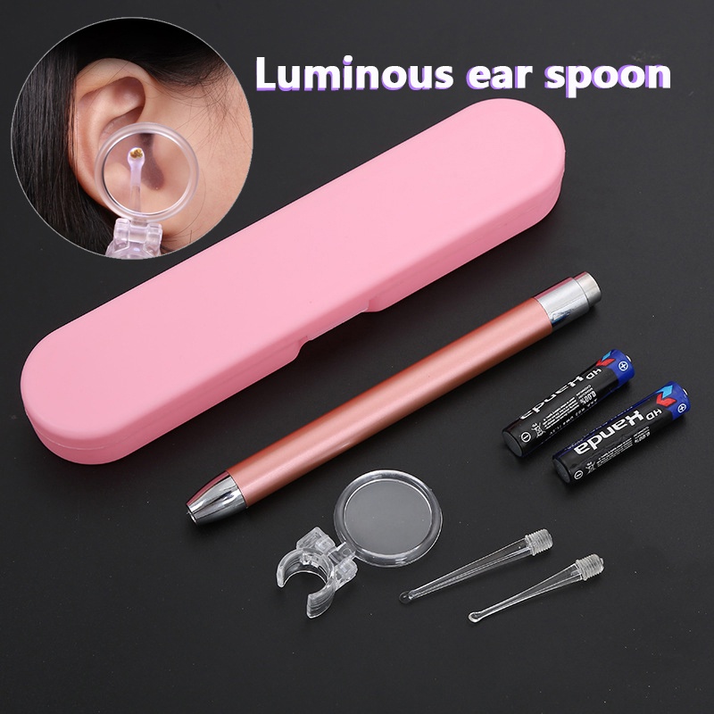 Ear Cleaner Luminous Ear Spoon Earwax Tweezers Earpick Remover With ...